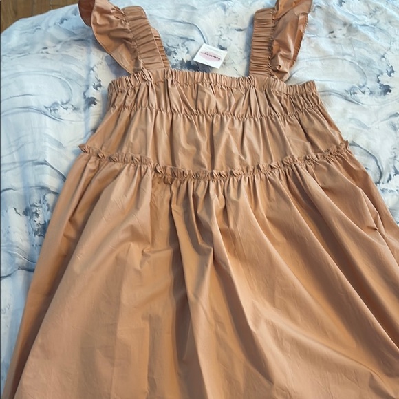 kimmy’s boutique | Dresses | Tan Ruffled Tiered Mini Sundress | Poshmark